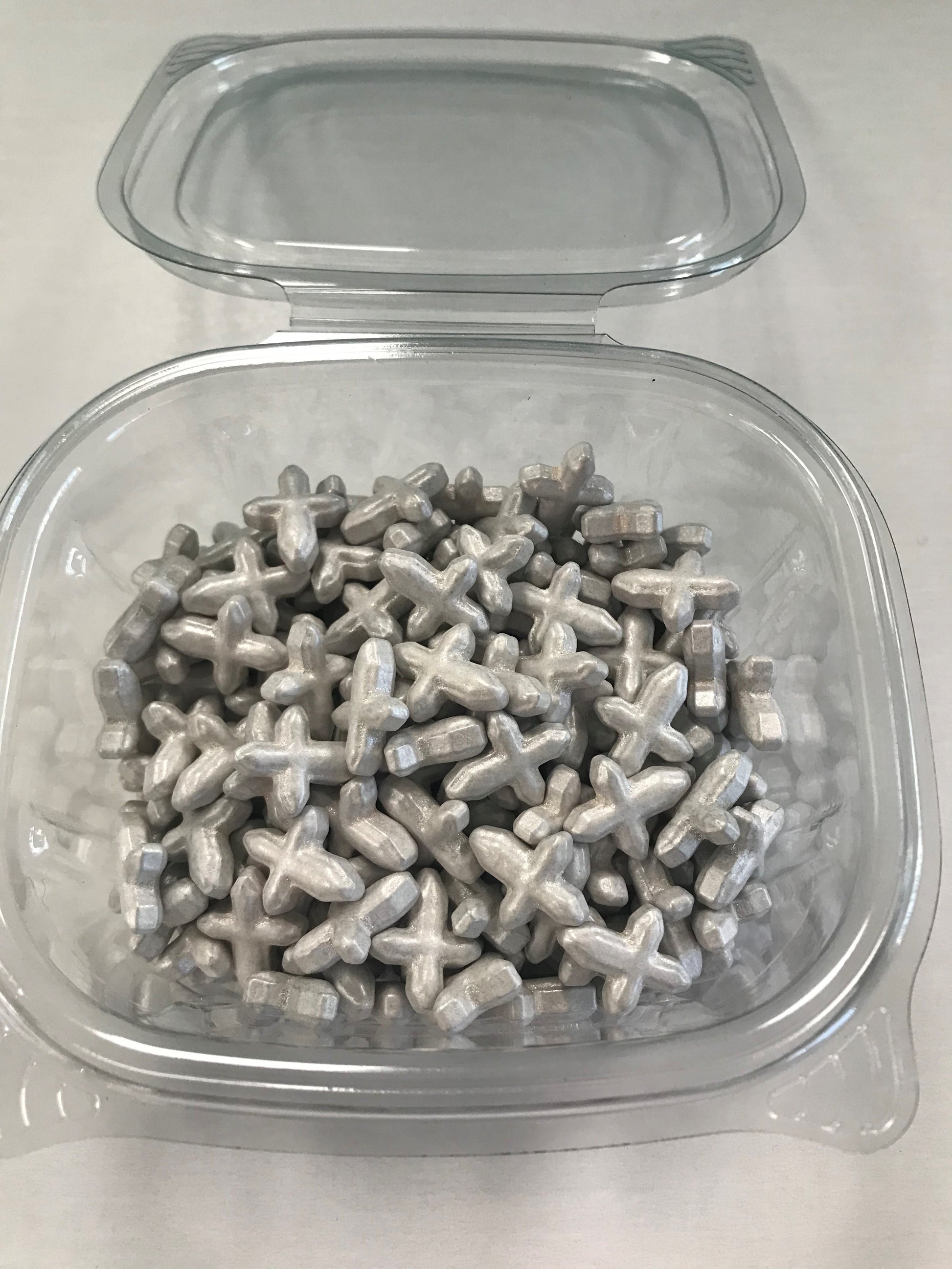 Cross Shaped Sprinkles - Silver – Lynn's Cake, Candy, and Chocolate ...